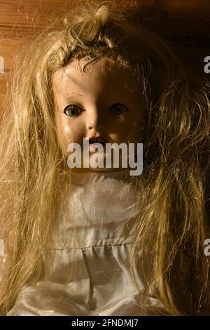 A closeup of a creepy old doll face Stock Photo - Alamy