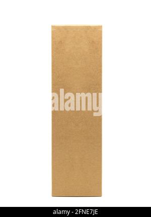 Mockup for design. Closed Brown cardboard box isolated on white ...