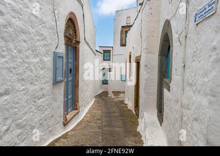 White washed houses, Unesco world heritage site, Monastery of Saint ...