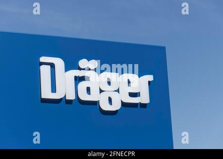 Logo Draeger, medical and safety technology company, Krefeld, North ...