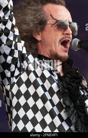 Singer Clive Jackson of Doctor and the Medics band performing at a ...