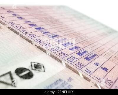 Close up of a German driver's license Stock Photo - Alamy