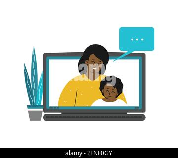 Class, online meeting icon is isolated on white background. Use for ...