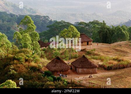Settlement in the highlands in Ermera District, East Timor . [automated ...