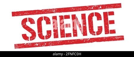 SCIENCE text on red grungy rectangle stamp sign Stock Photo - Alamy