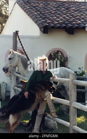 Bo Derek, American actress, at her ranch near Santa Barbara, California ...
