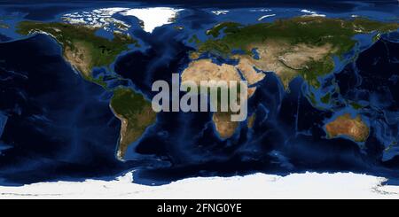 Spectacular detailed true-color image of the Earth showing the western ...