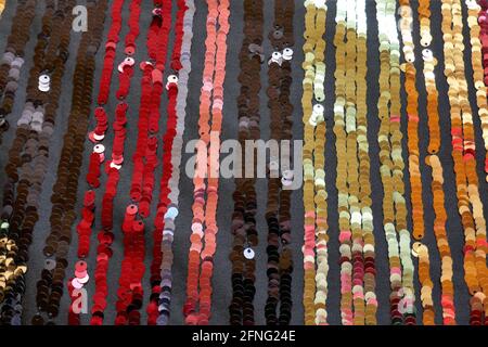 Colorful sequins sparkling background. Texture of sequins. High quality ...