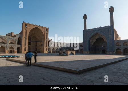 Jameh mosque iwan courtyard, Isfahan province, Ardestan, Iran Stock ...