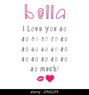 bella girl name Stock Photo - Alamy