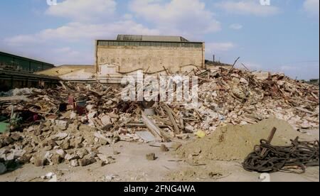Saxony-Anhalt / GDR Land / 1991 Bitterfeld: This was once a factory ...