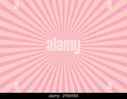 Sunlight horizontal background. Pink color burst background. Vector ...