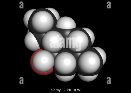 Menthol, chemical formula and skeletal structure. l-Menthol, organic ...