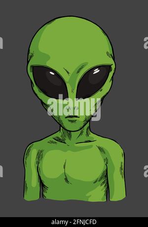 patch of head alien icon vector illustration design Stock Vector Image ...