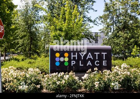 The Hyatt Place hotel at the University of California Davis USA Stock ...