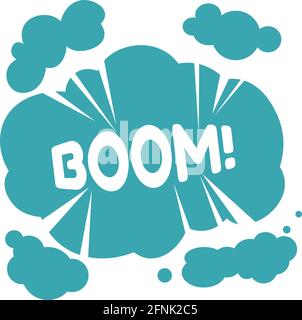 Boom, explosion bubble icon, simple style Stock Vector Image & Art - Alamy