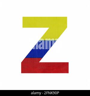 Alphabet letter A - Colombia flag colors Stock Photo - Alamy