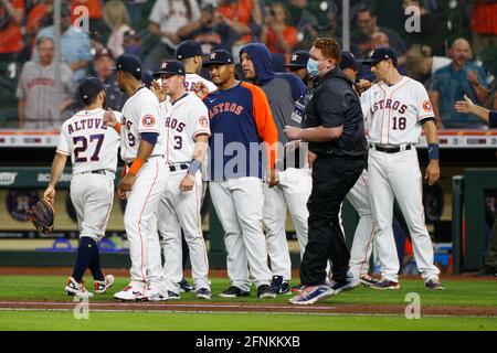 Los Angeles Angels players celebrate after a baseball game against the ...