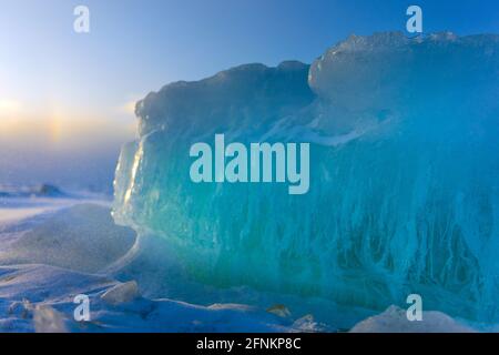 Sunrise over the frozen Bering sea, Nome, Alaska Stock Photo - Alamy
