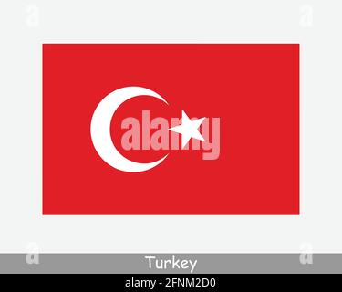 Flag of Turkey. Turkish national symbol in official colors. Template ...