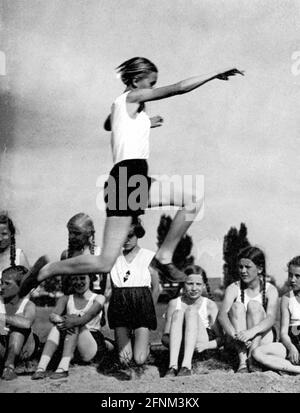 Hitler Youth and BDM(League of German Girls) girls congratulate Adolf ...