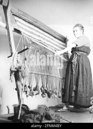 old weaving loom, Germany Stock Photo - Alamy