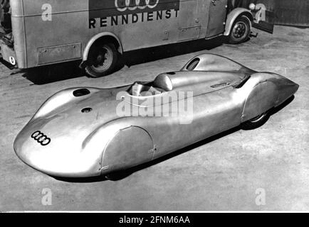 Auto Union Type C Silver Arrow Formula One Car V16 6 Litre Engine Stock ...