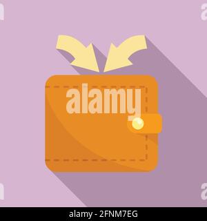 Retirement wallet money income icon, outline style Stock Vector Image ...