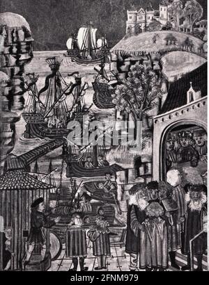 The Roman Empire - ships at a port Ship. Sail. Sails. Boat. Boats. Oar ...