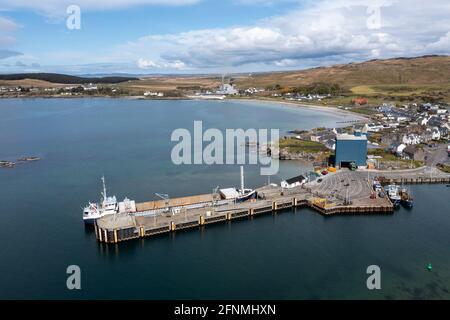 General cargo vessel victress tied up in Port Ellen harbour, Isle of ...