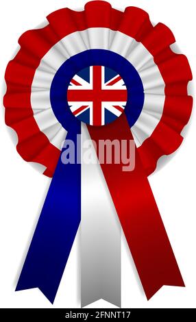 British tricolor cockade, United Kingdom, vector illustration Stock ...