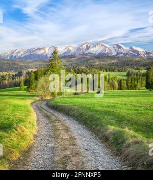 road to mountains, Tatras Stock Photo - Alamy
