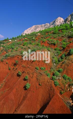 Ste Victoire mountain near Aix en Provence and painted by Paul Cezanne ...