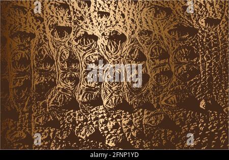 Luxury black golden metal gradient background with distressed cracked ...