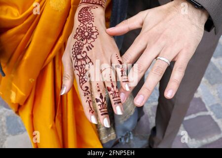 Multiracial mariage in Paris, France Stock Photo - Alamy