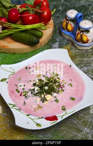 Cold soup - Chlodnik Stock Photo - Alamy