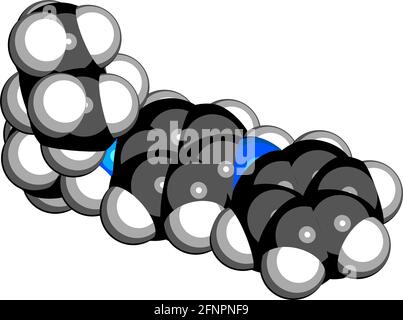 6PPD rubber additive molecule. Toxic to salmon. Skeletal formula Stock ...