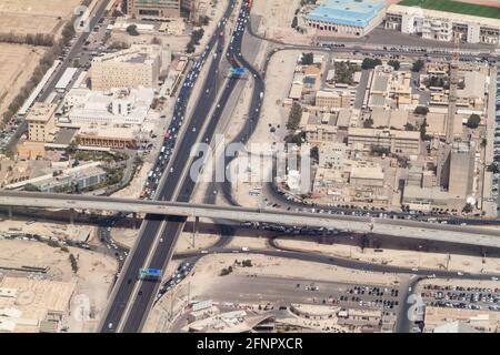 Traffic the city highway in Kuwait Stock Photo - Alamy