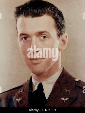 JAMES STEWART (1908-1997) American film actor and soldier receiving the ...