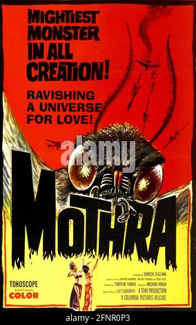 Japanese movie poster for Mothra (1961) Horror, Sci-fi, Monster Stock ...