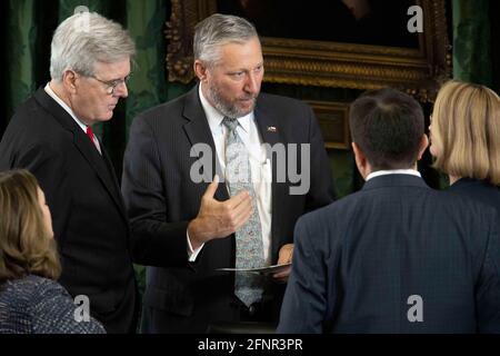 Texas Senate action on Monday, May 17, 2021 showing Sen. Nathan Johnson ...