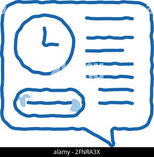 task list of audit doodle icon hand drawn illustration Stock Vector ...