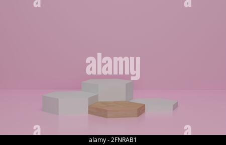 white podium on background abstract minimal style. 3D rendering Stock ...