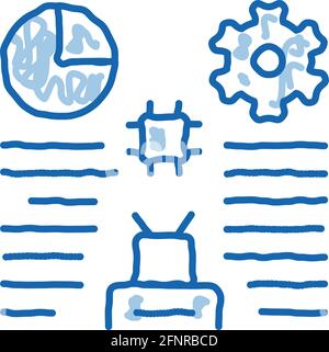 classification of machine learning doodle icon hand drawn illustration ...