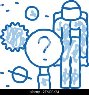 process researcher doodle icon hand drawn illustration Stock Vector ...