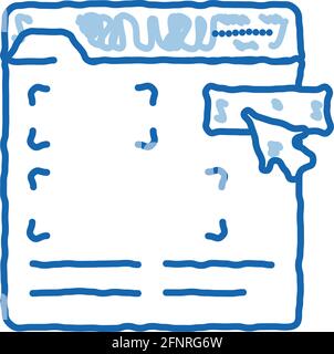 web site painting doodle icon hand drawn illustration Stock Vector ...