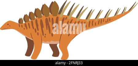 Kentrosaurus. Cute cartoon hand drawn illustration with dinosaur and K ...