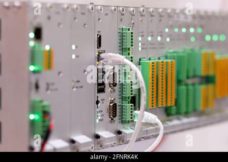 Modular PLC based industrial control system in a rack Stock Photo - Alamy