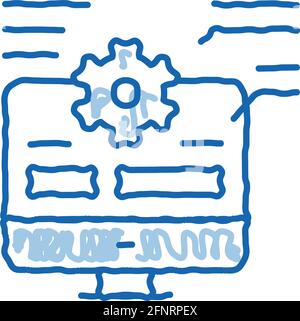 web site painting doodle icon hand drawn illustration Stock Vector ...