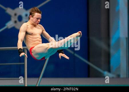 BUDAPEST, HUNGARY - MAY 16: Anton Knoll of Austria competing at the Men ...
